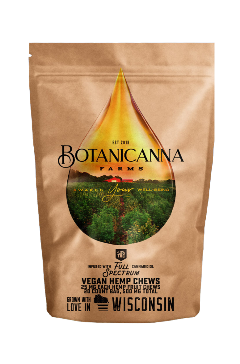 Botanicanna 25mg Chews 20ct FULL SPECTRUM – BOTANICANNA