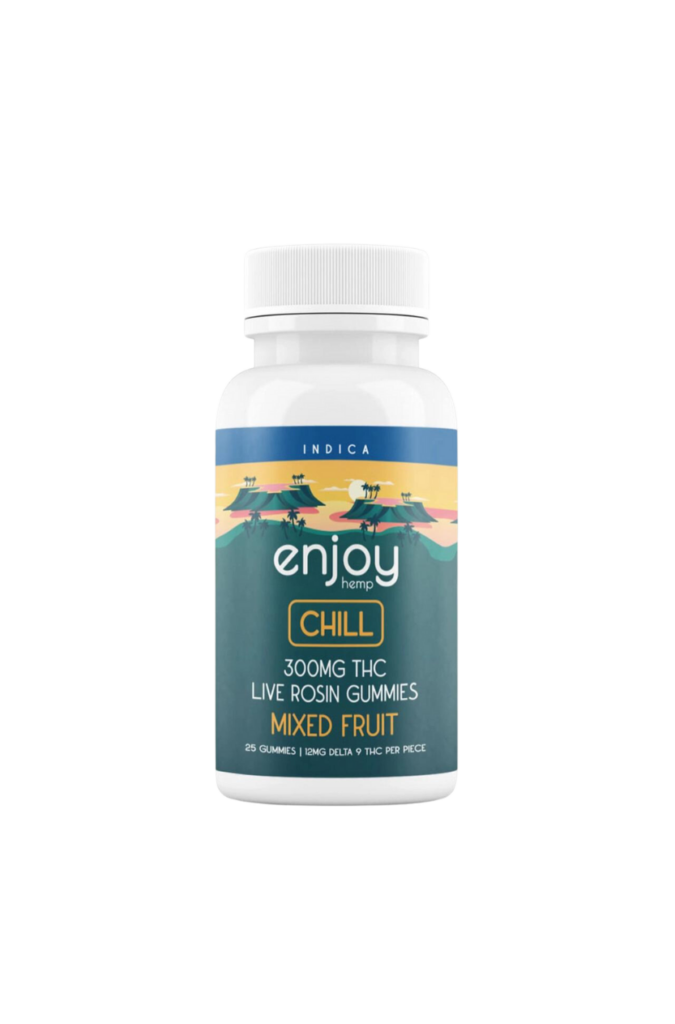 Enjoy Hemp D9 THC 12mg Mixed Fruit CHILL Gummies 25ct – BOTANICANNA